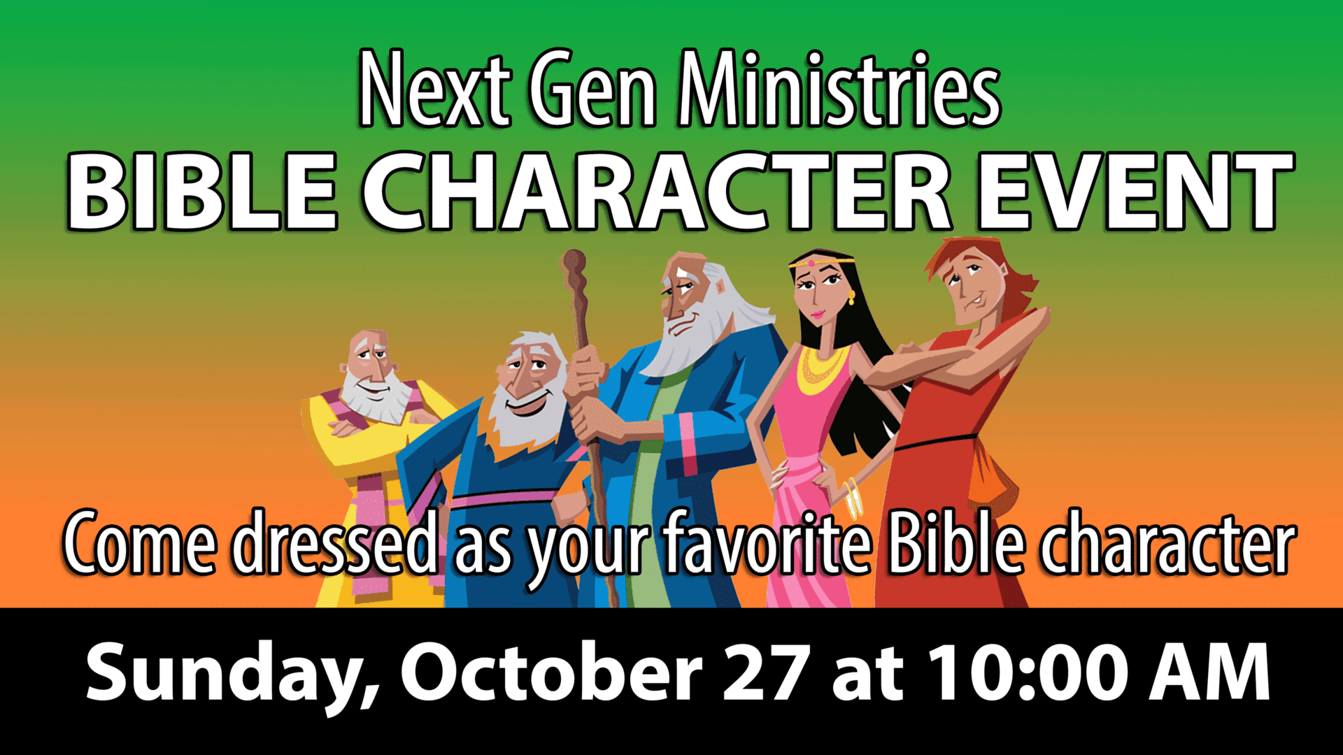 Next Gen Bible Character Event – Grand View Church